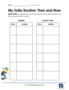 Daily Routine Worksheets - 15 Worksheets.com