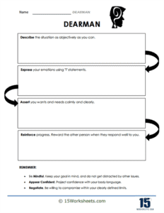 DEARMAN Worksheets | Effective Expression - 15 Worksheets.com