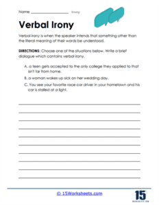 Irony Worksheets - 15 Worksheets.com