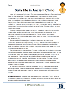 Ancient China Worksheets - 15 Worksheets.com