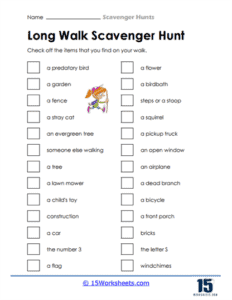 Scavenger Hunts Worksheets - 15 Worksheets.com