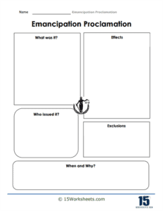 Emancipation Proclamation Worksheets - 15 Worksheets.com