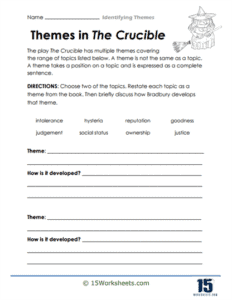 Identifying Themes Worksheets - 15 Worksheets.com