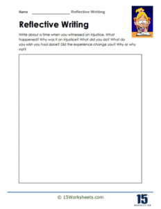 Reflective Writing Worksheets - 15 Worksheets.com