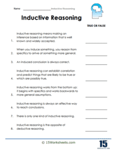 Inductive Reasoning Worksheets - 15 Worksheets.com