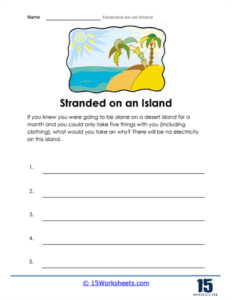 Stranded on an Island Worksheets - 15 Worksheets.com