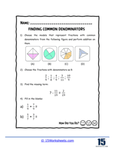Common Denominators Worksheets | Confidently Convert - 15 Worksheets.com