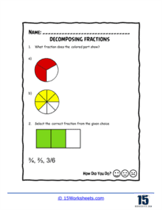 Decomposing Fractions Worksheets | Parts and Sums - 15 Worksheets.com