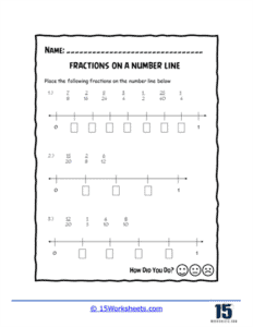 Fractions on a Number Line Worksheets - 15 Worksheets.com