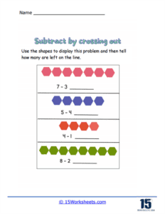 Subtract By Crossing Out Worksheets - 15 Worksheets.com