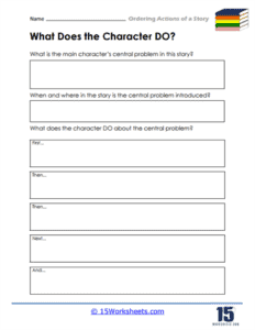 Ordering Actions of a Story Worksheets - 15 Worksheets.com