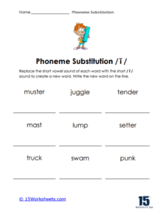 Phoneme Substitution Worksheets - 15 Worksheets.com