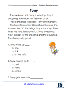 Grade 1 Reading Comprehension Worksheets - 15 Worksheets.com