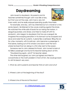Grade 4 Reading Comprehension Worksheets - 15 Worksheets.com