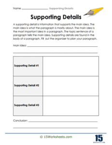 Supporting Details Worksheets - 15 Worksheets.com