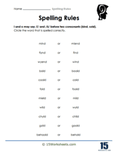 Spelling Rules Worksheets - 15 Worksheets.com