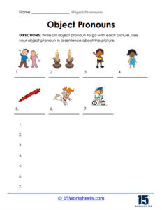 Object Pronouns Worksheets | Parts of Speech - 15 Worksheets.com