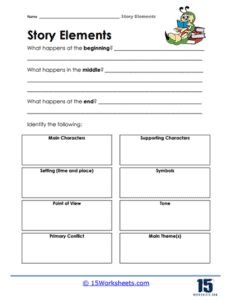Elements of a Story Worksheets | Narrative Skills - 15 Worksheets.com