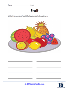Fruit Worksheets - 15 Worksheets.com