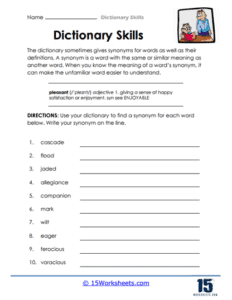 Dictionary Skills Worksheets - 15 Worksheets.com