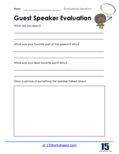 Evaluating Speakers Worksheets - 15 Worksheets.com