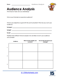 Audience Analysis Worksheets - 15 Worksheets.com