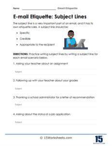 Email Etiquette Worksheets - 15 Worksheets.com