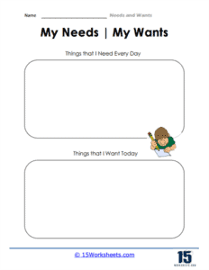 Needs and Wants Worksheets | Real Life Skills - 15 Worksheets.com