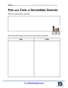 Primary and Secondary Sources Worksheets - 15 Worksheets.com