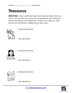 Thesaurus Worksheets | Boost Expression - 15 Worksheets.com