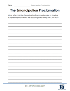 Emancipation Proclamation Worksheets - 15 Worksheets.com