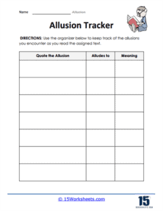 Allusion Worksheets - 15 Worksheets.com