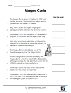 Magna Carta Worksheets - 15 Worksheets.com