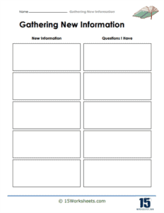 Gathering Information Worksheets - 15 Worksheets.com