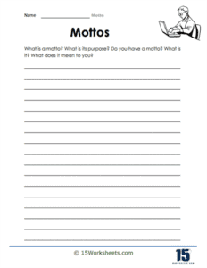Motto Worksheets - 15 Worksheets.com