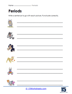 Periods Worksheets | Strengthen Sentence Closure - 15 Worksheets.com