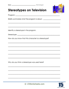 Stereotypes Worksheets | Perspective Shift - 15 Worksheets.com