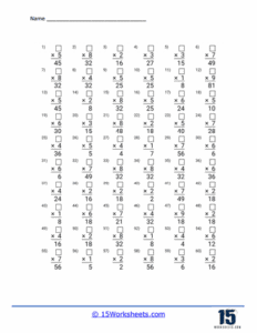 Single Digit Multiplication Worksheets - 15 Worksheets.com