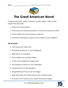 American Literature Worksheets - 15 Worksheets.com