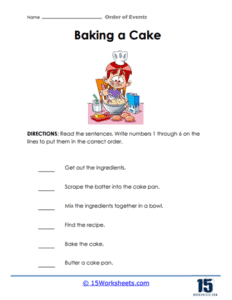 Order of Events Worksheets | Chronological Sequencing - 15 Worksheets.com