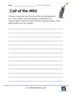 Call of the Wild Worksheets - 15 Worksheets.com