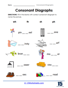 Consonant Digraphs Worksheets - 15 Worksheets.com