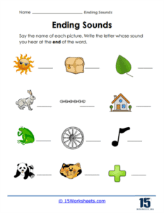 Ending Sounds Worksheets - 15 Worksheets.com