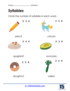 Syllables Worksheets - 15 Worksheets.com