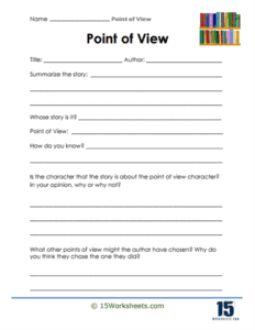 Point of View Worksheets | Reading Skills - 15 Worksheets.com