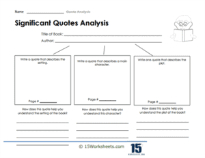 Quote Analysis Worksheets - 15 Worksheets.com