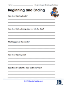 Beginning or Ending of a Story Worksheets - 15 Worksheets.com