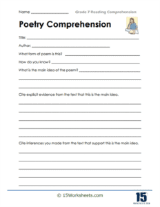 Grade 7 Reading Comprehension Worksheets - 15 Worksheets.com