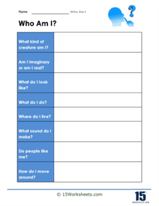 Who Am I? Worksheets | Critical Thinking - 15 Worksheets.com