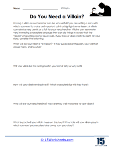Villain Worksheets - 15 Worksheets.com